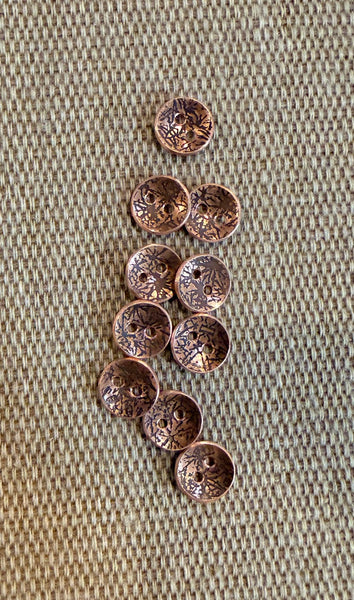 Handmade Metal Buttons by Wandering Dog Metal Art | GarenHuis Yarn Studio